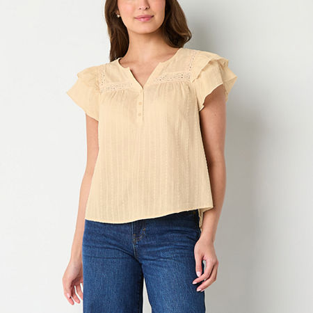 Click here for Frye and Co. Womens Split Crew Neck Short Sleeve B... prices