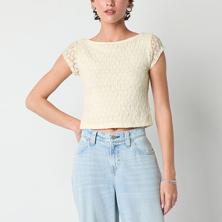 Click here for Arizona Lace Womens Boat Neck Short Sleeve Juniors... prices