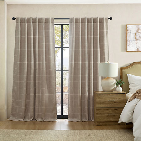 Click here for Elrene Home Fashions Sawyer Windowpane Plaid Black... prices