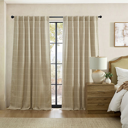 Click here for Elrene Home Fashions Sawyer Windowpane Plaid Black... prices