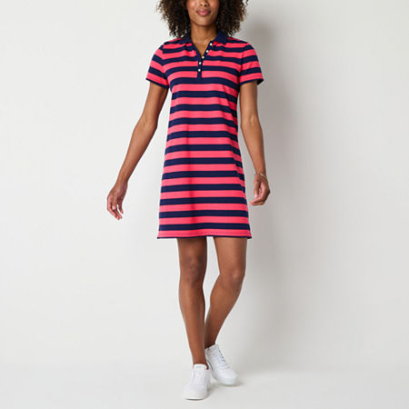 Click here for St. Johns Bay Womens Short Sleeve Striped Polo Dre... prices