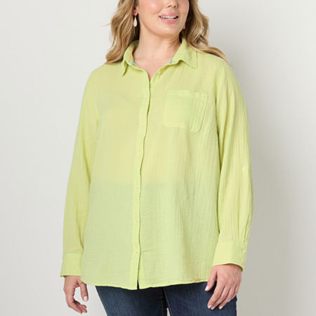 Click here for St. Johns Bay Plus Womens Long Sleeve Tunic Top  2... prices