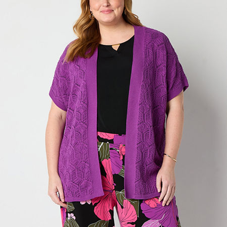 Click here for Liz Claiborne Womens Short Sleeve Open Front Plus... prices