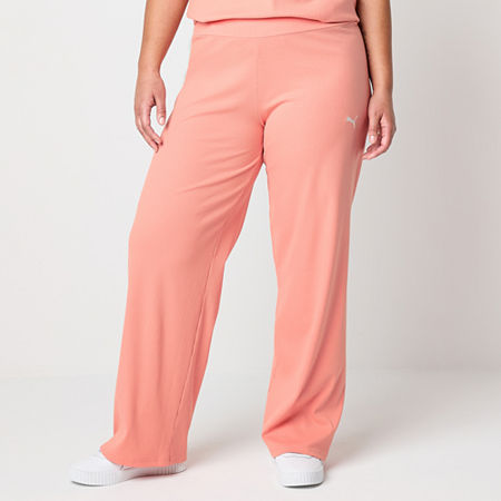 Click here for PUMA Womens Plus Mid Rise Rib Straight Pull-On Pan... prices