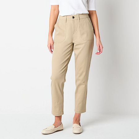 Click here for St. Johns Bay Womens Slim Regular Fit Tall Flat Fr... prices