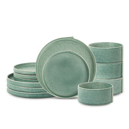 Stone Lain Bao 12 Pc. Dinnerware Set  Service for 4 - Green