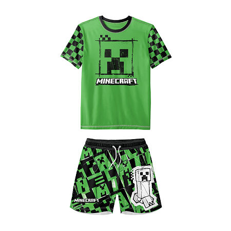 Click here for Little Boys Uv Protection Minecraft 2-pc. Rash Gua... prices