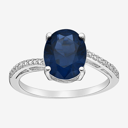 Click here for Womens Diamond Accent Lab Created Blue Sapphire St... prices