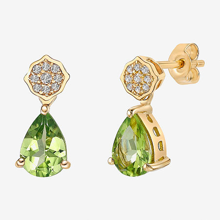 Click here for Womens Genuine Green Peridot 18K Gold Over Silver... prices