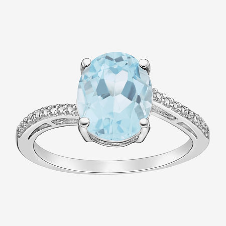Click here for Womens Diamond Accent Lab Created Blue Aquamarine... prices