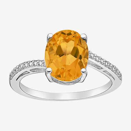 Click here for Womens Diamond Accent Genuine Yellow Citrine Sterl... prices