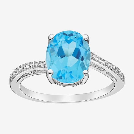 Click here for Womens Diamond Accent Genuine Blue Topaz Sterling... prices