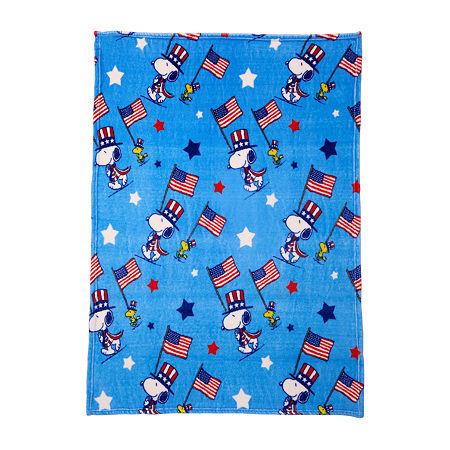 Click here for Peanuts Star Spangled Throw Snoopy Washable Lightw... prices