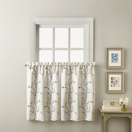 Click here for CHF Lynette 2-pc. Rod Pocket Window Tier  One Size... prices