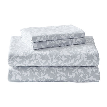 Laura Ashley Cotton Flannel 4 Piece Sheet Set  Full - Crestwood
