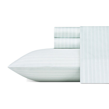 Closeout! Laura Ashley 300 Thread Count Cotton Sateen 4-Pc. Sheet Set  King - Lottie