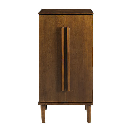 Click here for Powell Company Janice Walnut Jewelry Armoire  One... prices