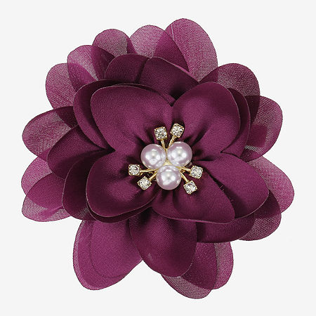 Click here for Bijoux Bar Gold Tone Glass Brooch  One Size  Purpl... prices