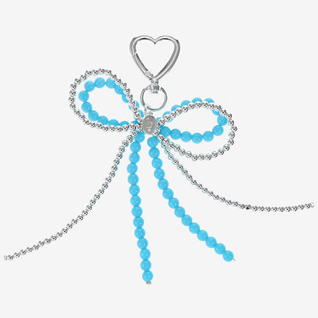 Click here for Bijoux Bar Silver Tone Bow Bag Charm  One Size  Bl... prices