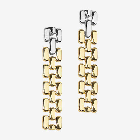 Click here for Bold Elements Two Tone Womens Drop Earrings  One S... prices