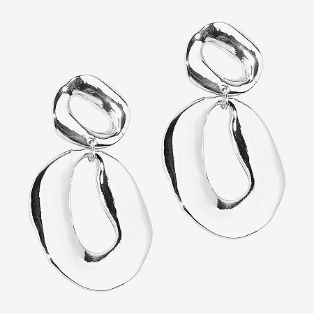 Click here for Bold Elements Silver Tone Womens Drop Earrings  On... prices