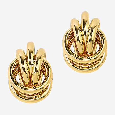 Click here for Bold Elements Gold Tone 1 1/4 Inch Stud Earrings... prices