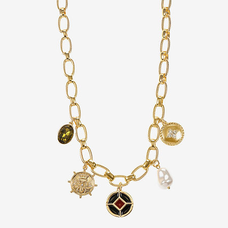 Click here for Liz Claiborne Gold Tone Nautical Charm Womens 17 I... prices