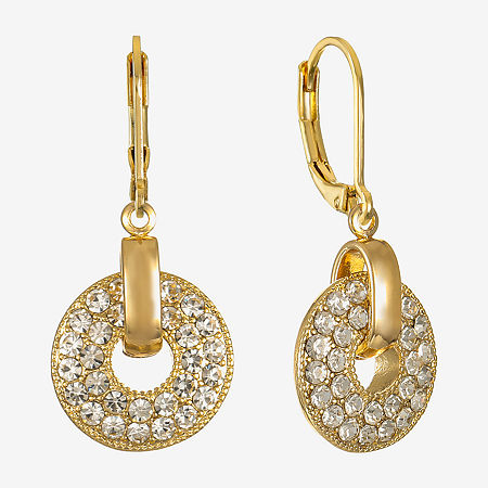 Click here for Monet Jewelry Gold Tone Pave Disc Womens Glass Cir... prices