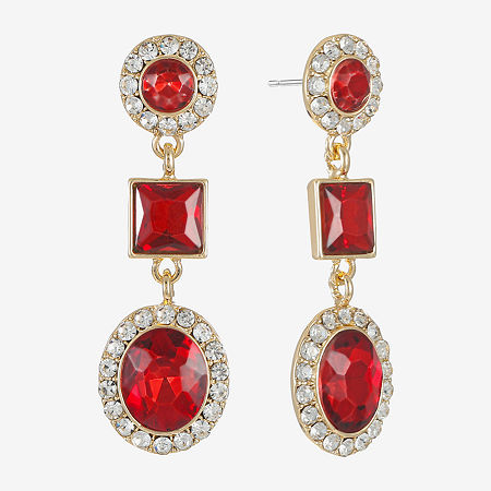 Click here for Monet Jewelry Halo Womens Glass Oval Hypoallergeni... prices