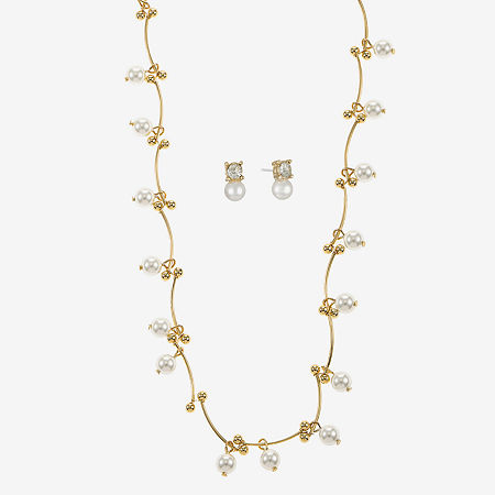 Click here for Monet Jewelry Timeless Gold Tone Womens Glass Simu... prices