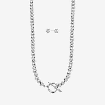 Click here for Liz Claiborne Beaded Toggle Necklace & Stud Earrin... prices