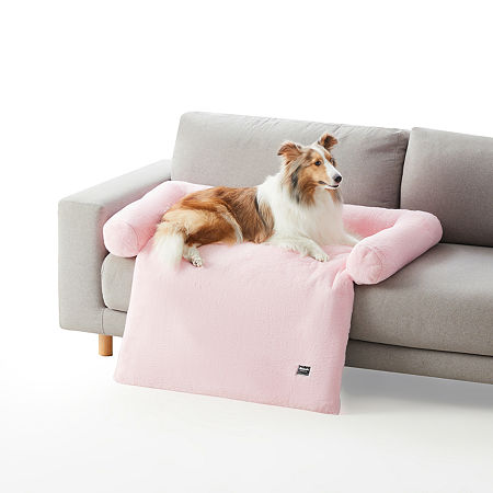 Click here for Allisandro Small Faux Fur Anti-Slip Pink Pet Bed... prices