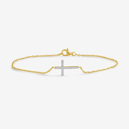 Click here for 1/10 Ct. T.W. Sideways Cross Womens 10K Gold 7.25... prices