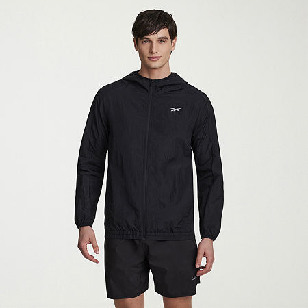 Click here for Reebok Mens Hooded Zip-Front Track Jacket - Black prices