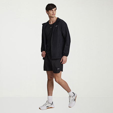 Click here for Reebok Mens Run 7 Woven Active Pull-On Shorts - Bl... prices