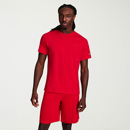 Click here for Champion Mens Cotton Jersey T-Shirt - Tango Red prices