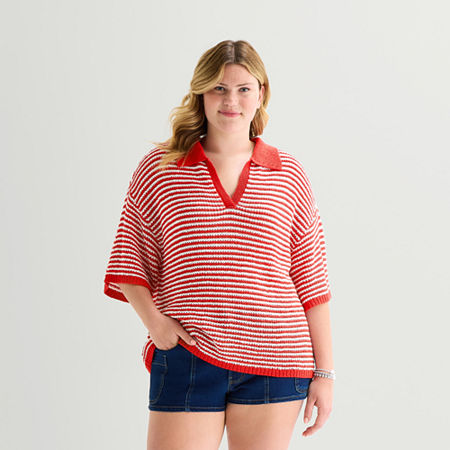 Click here for Forever 21 Womens Juniors Plus Polo Shirt  3x  Red prices