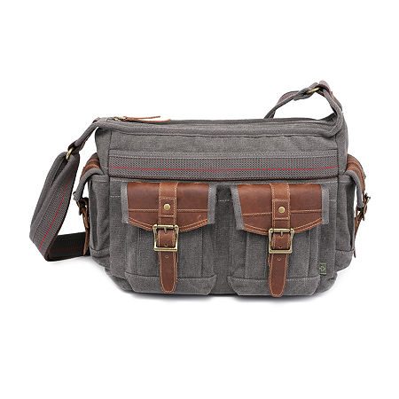 TSD Brand Turtle Ridge Mail Messenger Bag  One Size  Gray