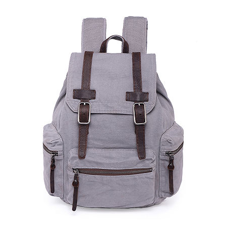 Click here for Tsd Brand Silent Trail Canvas Backpack - Gray prices