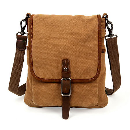 Tsd Brand Valley Vista Canvas Crossbody Bag - Camel