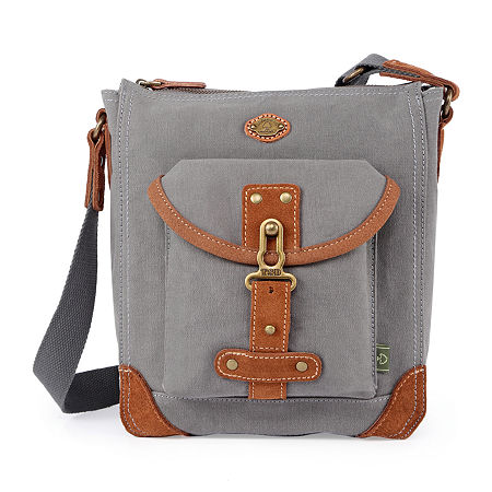 Tsd Brand Dolphin Canvas Crossbody Bag - Gray