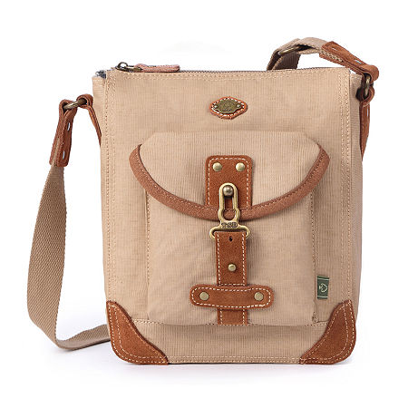 Tsd Brand Dolphin Canvas Crossbody Bag - Beige