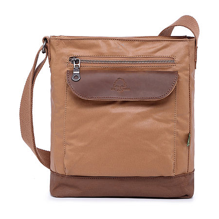 Tsd Brand Urban Light Canvas Crossbody Handbag - Khaki