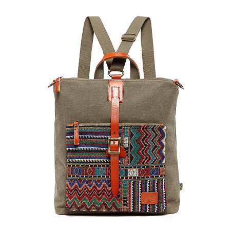 Tsd Brand Four Season Canvas Crossbody Bag - Olive