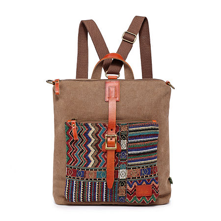 Tsd Brand Four Season Canvas Crossbody Bag - Coffee