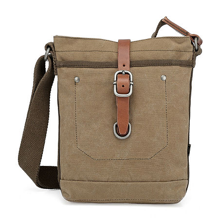 Tsd Brand Forest Canvas Crossbody Bag - Olive