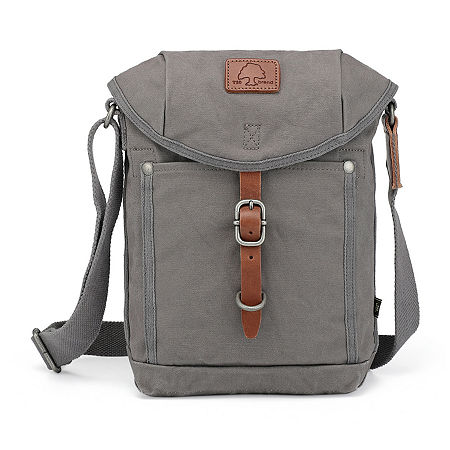 Tsd Brand Forest Canvas Flap Crossbody Bag - Gray