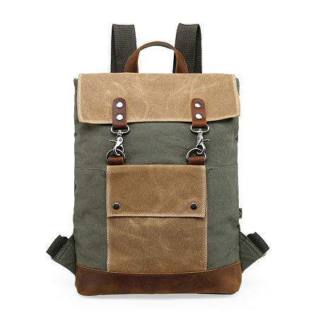 Click here for Tsd Brand Hillside Canvas Backpack - Olive prices