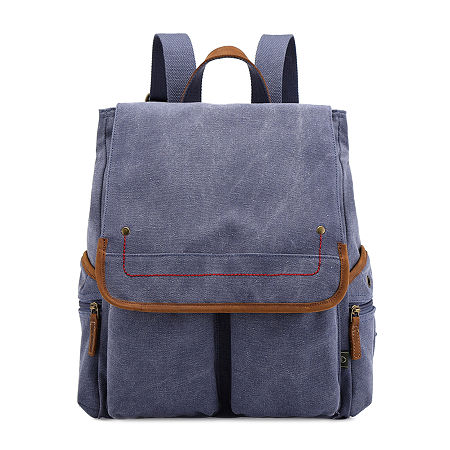 Click here for Tsd Brand Atona Canvas Backpack - Blue prices