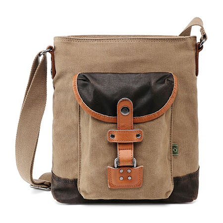 Click here for Tsd Brand Tapa Canvas Crossbody Bag - Brown prices